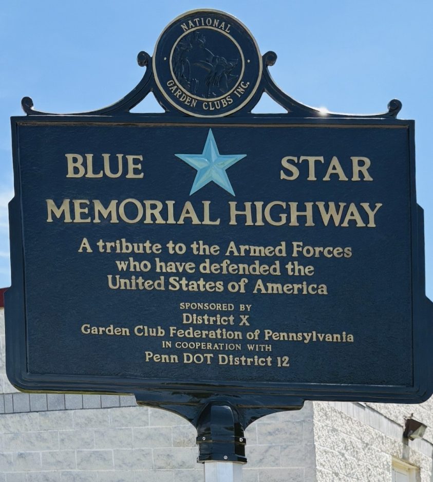 Blue Star Memorial marker placed at welcome center near Claysville ...